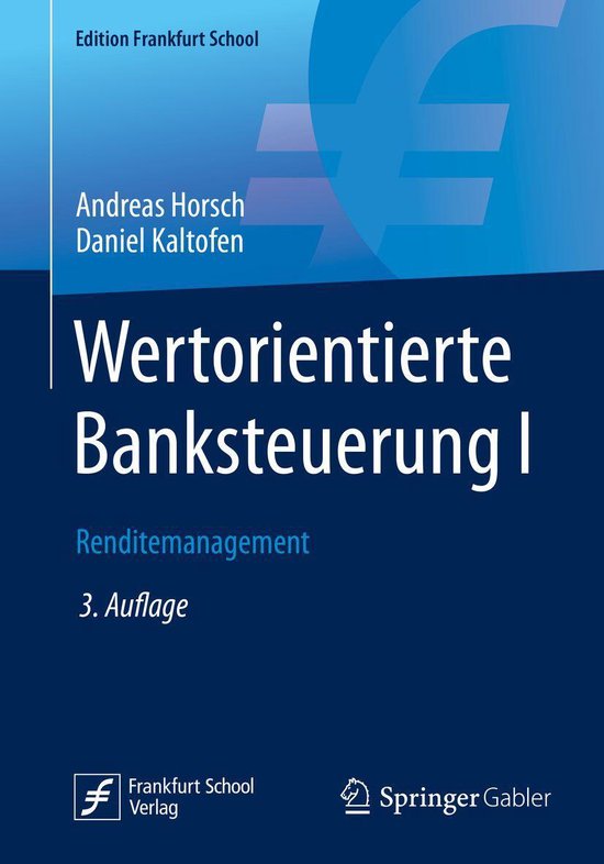 Edition Frankfurt School - Wertorientierte Banksteuerung I (ebook ...