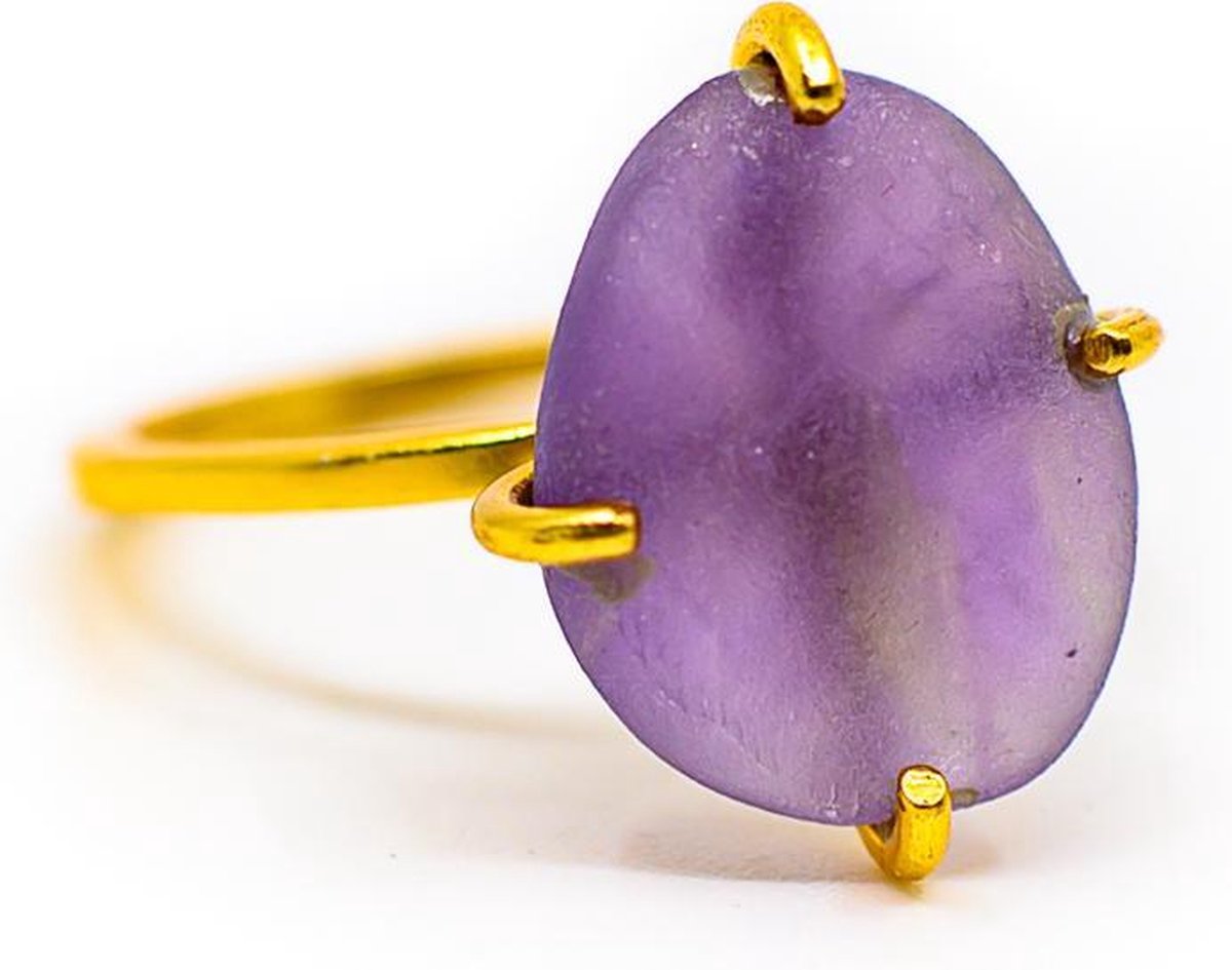 Edelsteen Ring Amethist 925 Zilver & Verguld “Perception” | bol.com
