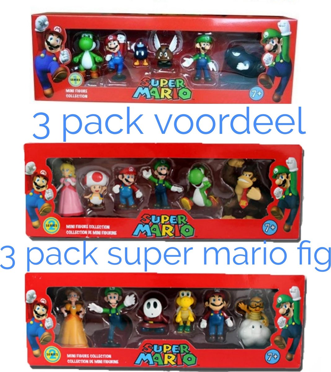Super mario 3 pack voordeel verpakking Nintendo figuren | bol