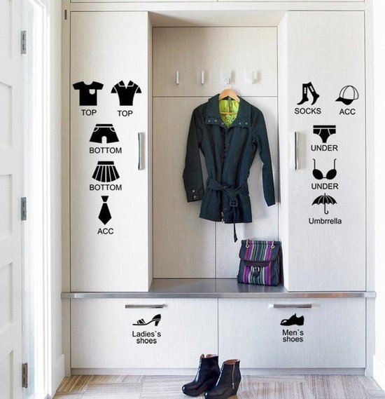 3D Sticker Decoratie 9253 Parede Pegatinas De vergelijking Garderobe ...