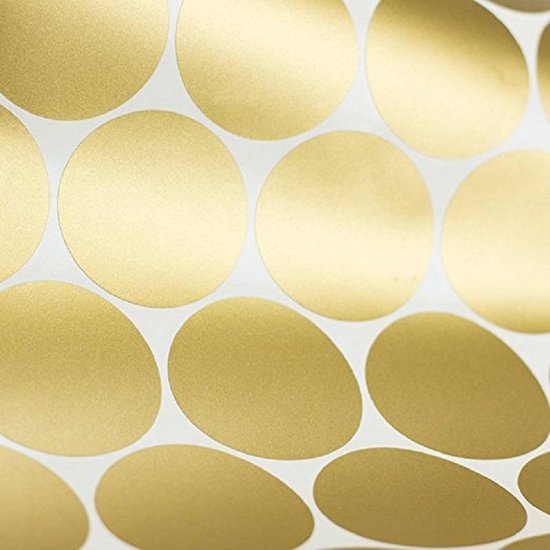 3D Sticker Decoratie 4038 Gouden Stippen Muursticker Babykamer Metallic ...