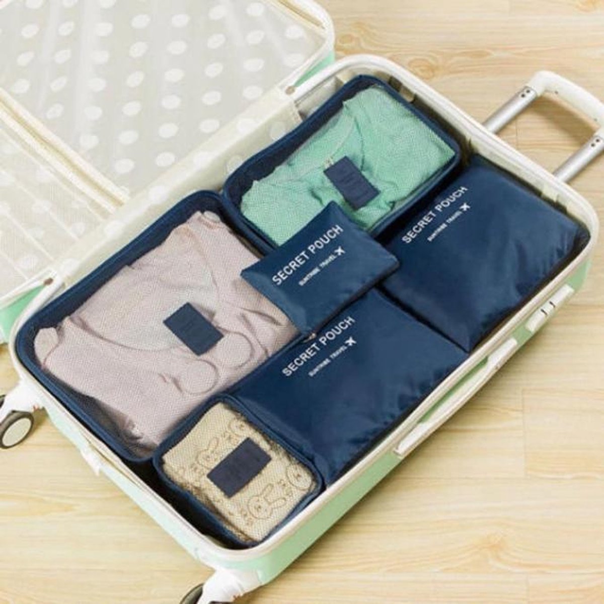 Koffer organiser set - 6 delig - Inpak zakken - Travel Bag Ordening ...