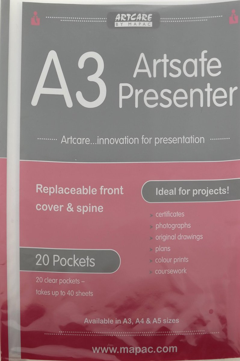 ArtCare Artsafe Presenter met 20 insteekhoezen A3 | bol