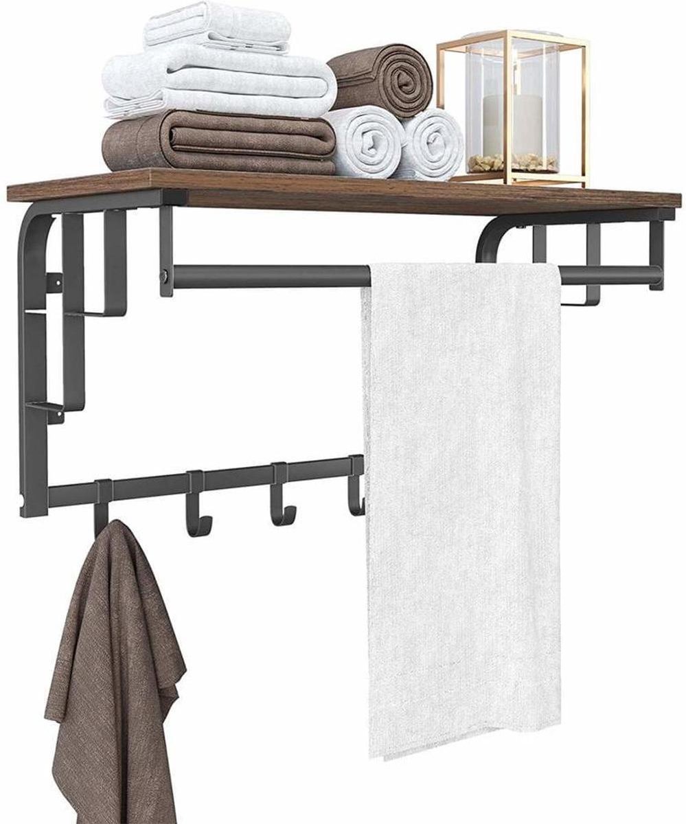 Nancy's Vintage Wand Kapstok - Met 5 Haken - Ophangrail En Opbergrek ...