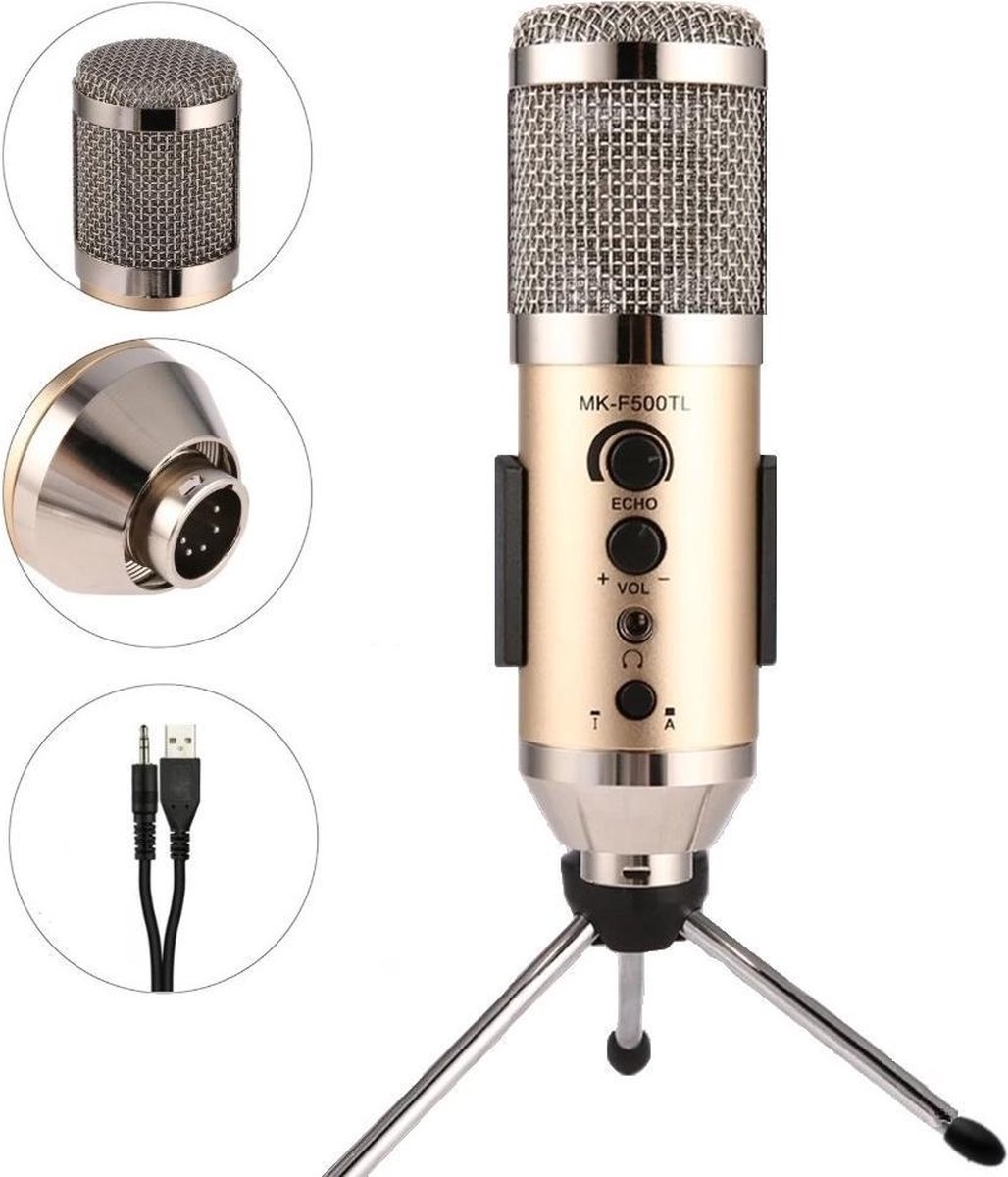 Upgrade 2020 | Condensator Microfoon Universeel gebruik voor PC en ...