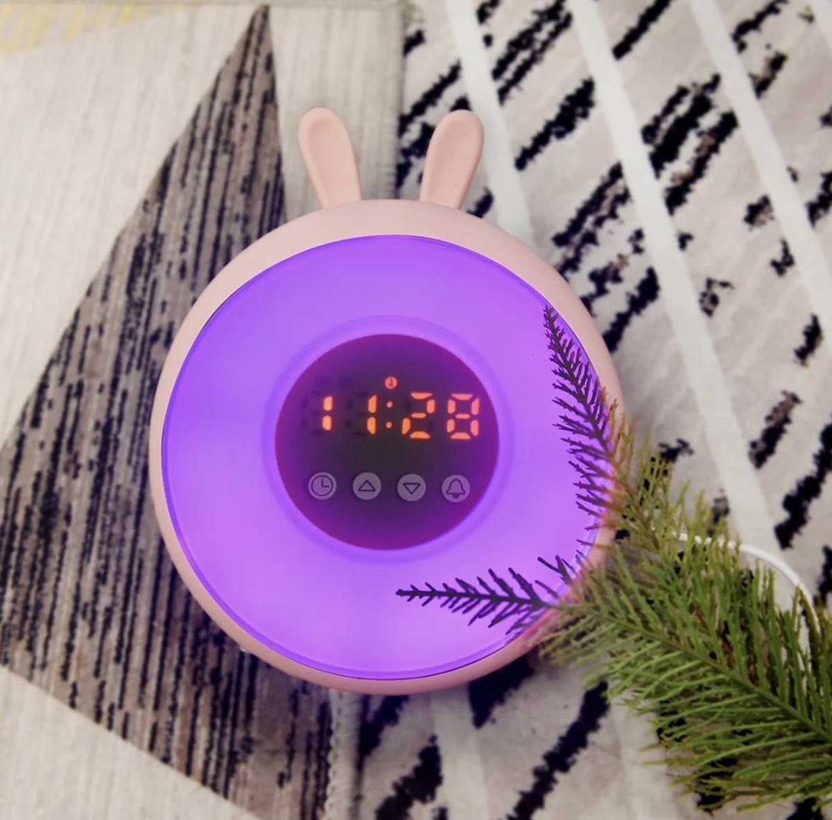 Bunny Slaaptrainer - Nacht Rust- Wake Up Light - Digitale Kinder Wekker ...