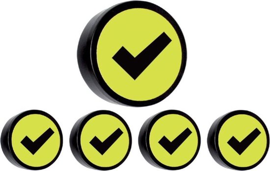 Magneet check 35mm geel | bol