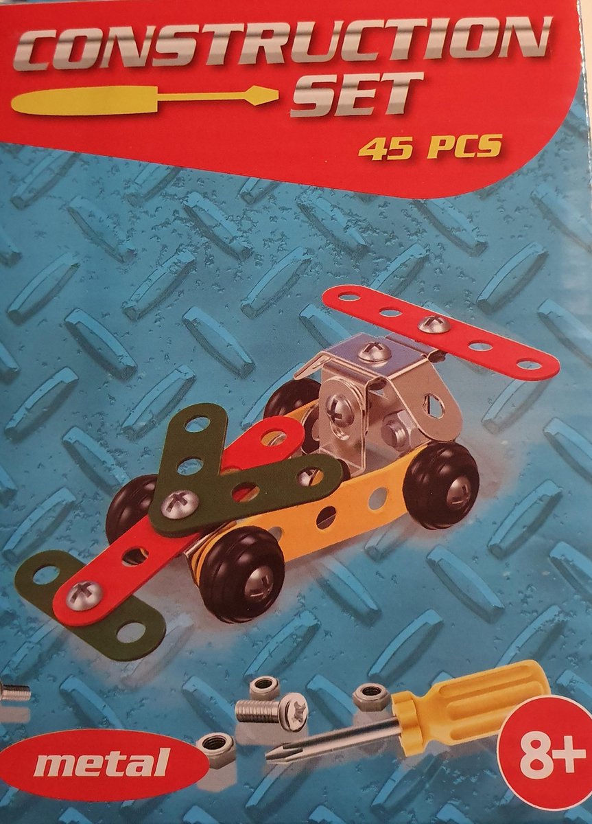 Constructieset - Bouwpakket - Metaal - Auto - 45-Delig | bol