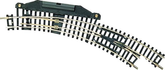 N Fleischmann rails (zonder ballastbed) 22275 Gebogen wissel, Elektrisch, Rechts 42 °... | bol