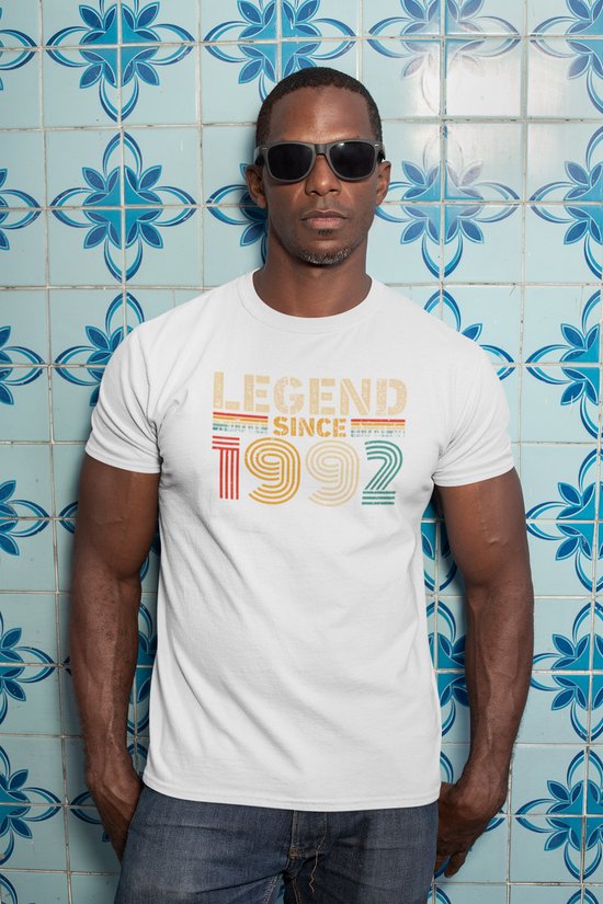 1992 Jaar Wit T-shirt Heren - Maat 4XL - Legend Since - Retro ...