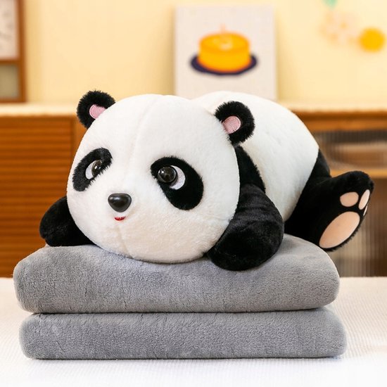 Grote Panda Knuffel 3-in-1 met Dekentje - Zacht en Schattig | bol