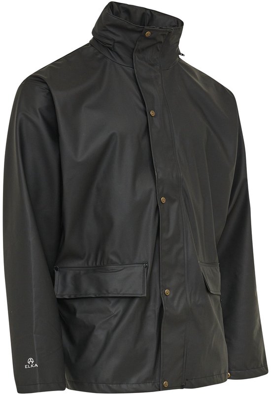 Elka Dry Zone PU Rain Jacket 026300 - Black - 3XL | bol