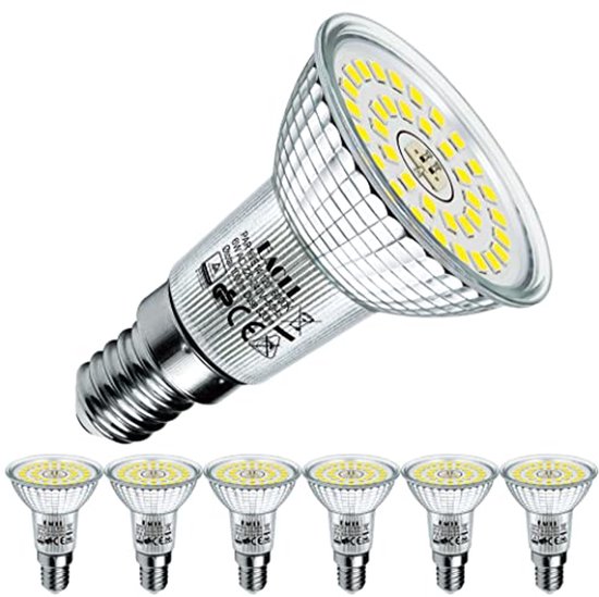 E14 LED-lampen Koel Wit 6W - 100W Halogeen Vervanging, 6-Pack ...