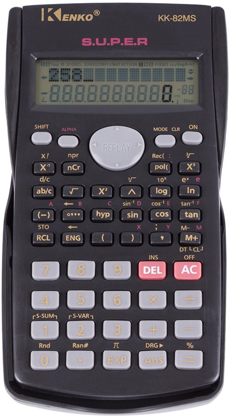 Wetenschappelijke rekenmachine - Wiskunde calculator met LCD scherm ...