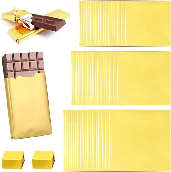 Gouden Aluminiumfolie voor Chocolade Verpakking, 10x10cm, 100 Stuks ...