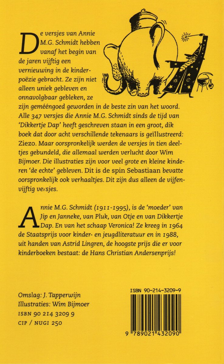De versjes uit Dit is de spin Sebastiaan - Annie M.G. Schmidt boek | bol