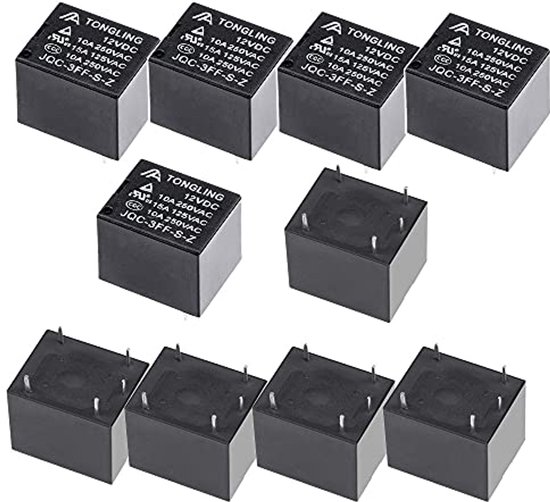 10pcs Power Relay SPDT PCB Type DC 24V Coil 5 Pins Mini Power Coil ...