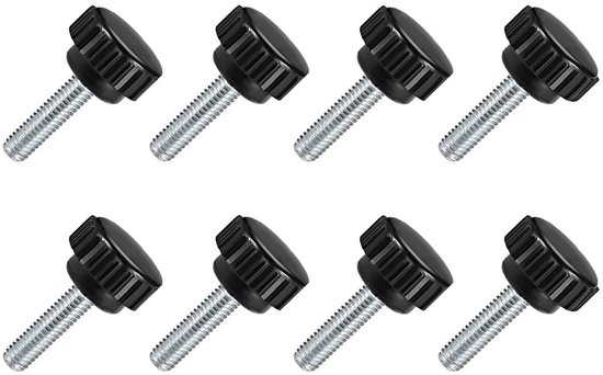 8pcs M6 x 20mm Male Thread Serrated Clamp Knobs Grip, Carbon Steel ...