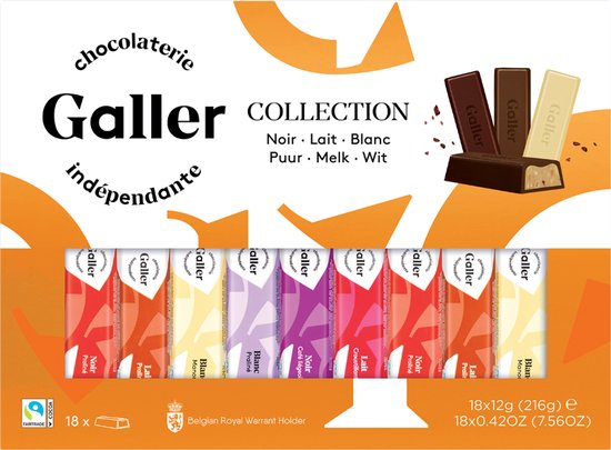 Gift box mini bars Galler Mini Batons Assortment, 18 pcs. | bol