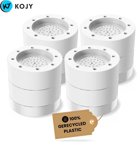 KOJY Wasmachine dempers - Wasmachine Verhoger - Stapelbaar - Wit ...
