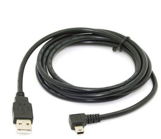 Hoekige Mini USB naar USB Kabel 1.8M - Links | bol