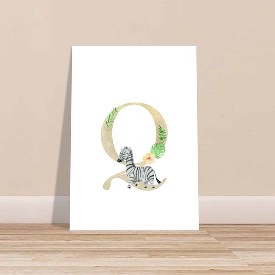 Letter Q kindernaam poster 30x40 cm | bol