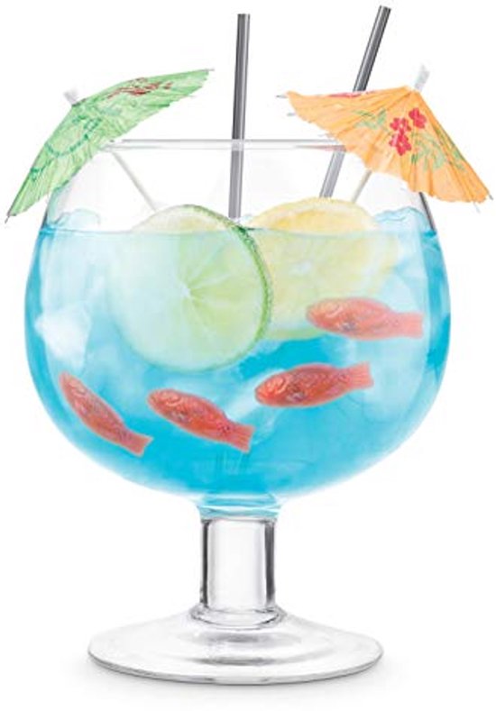 Grote Vissenkom voor Cocktails - 1,3L Drinkbeker voor Feestelijke ...
