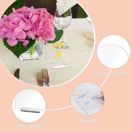 10 Pcs Sheets Acryl Signalen - Lege Acryl Glas Basis - Duidelijke Tafel ...