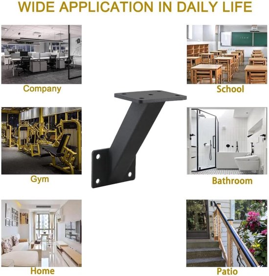 Heavy Duty Wandmontage Leuningbeugel - Stalen Trapleuning Beugel voor ...