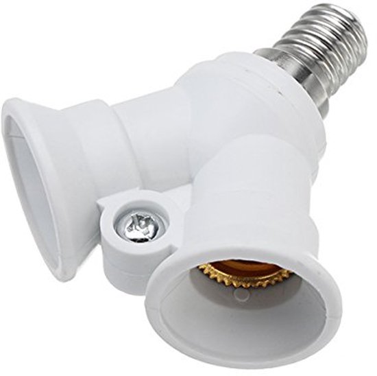 E14 naar 2 E14 Adapter - Lampenhouder Splitter voor Halogeen en LED ...