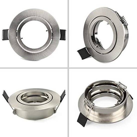 Draaibaar GU10 inbouwspot frame set van 6 stuks - Ultra plat LED ...