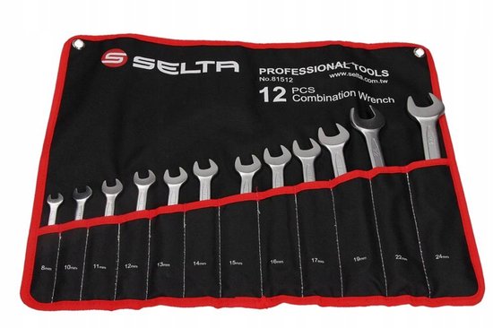 Selta ringsleutelset, 12-delig, 8-24 mm, inclusief etui | bol