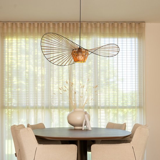 Taveo Hoedlamp - Design hanglamp groot - Goudbruin - 120 cm | bol