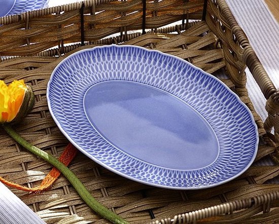 Ovaal Dienblad Sofia Saffierblauw 34 cm Ćmielów Porselein | bol