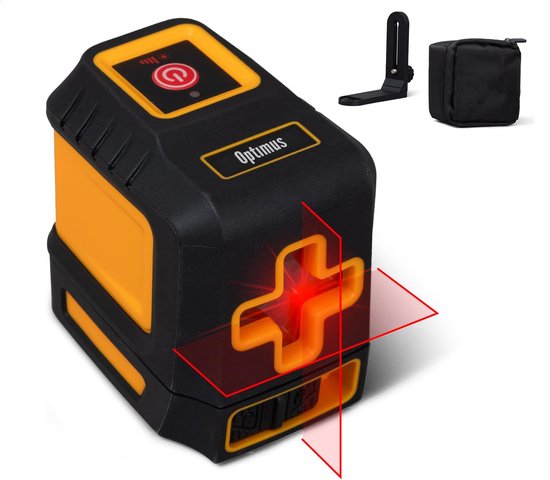 Optimus Kruislijnlaser - Zelfnivellerend - Rode laser - 15 meter ...