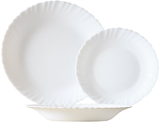 Luminarc Feston Servies 36 Delen voor 12 Personen - Wit | bol