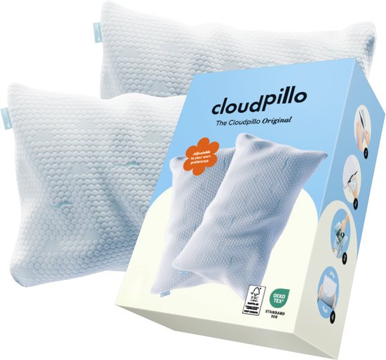 Cloudpillo Hoofdkussen 2 Pack - Memory foam kussen voor buikslaper | bol