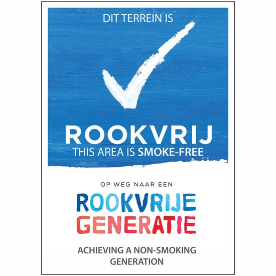 Sticker Rookvrije zone bord rookvrije generatie / Non-smoking ...