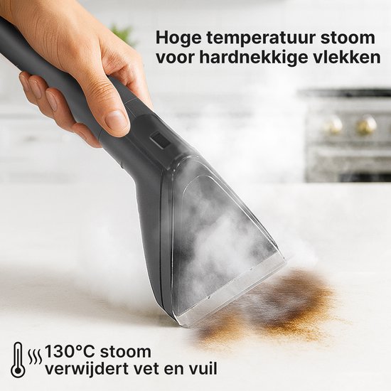 Carewat 2-in-1 Stoomreiniger met Zuigfunctie – 130°C Hogedrukstoom ...