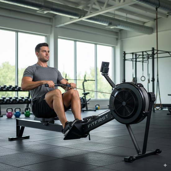 FitFirst® AirRower | Inklapbare roeitrainer met Apps | Roeimachine voor ...