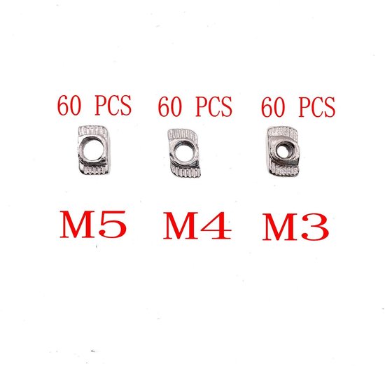 Allecto plus - T-Slot Moeren Set met Inbussleutel voor 3D-printer - M3 ...