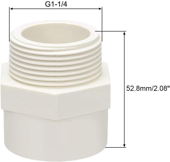 Allecto Plus - PVC Pijp Fitting, 40mm Slip X G1-1/4 Buitendraad Adapter ...