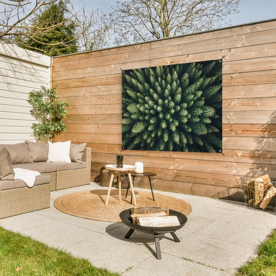 Tuinposter 120x90 cm - Tuindecoratie Bomen - Naaldwoud - Structuur ...