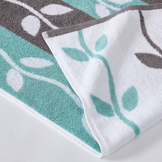 Jacquard en Solide Handdoeken Set - Bad-, Hand- en Wasdoek - 3 Stuks ...