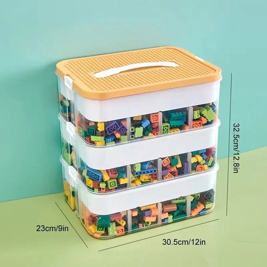 Sterke Stapelbare Opbergbox - 3 lagen - Met onderverdelingen ...