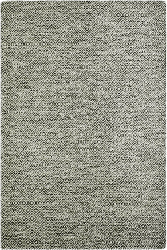 Wollen Vloerkleed | Tapijt | Bombay | Ruiten | Taupe | 140x200 cm | bol