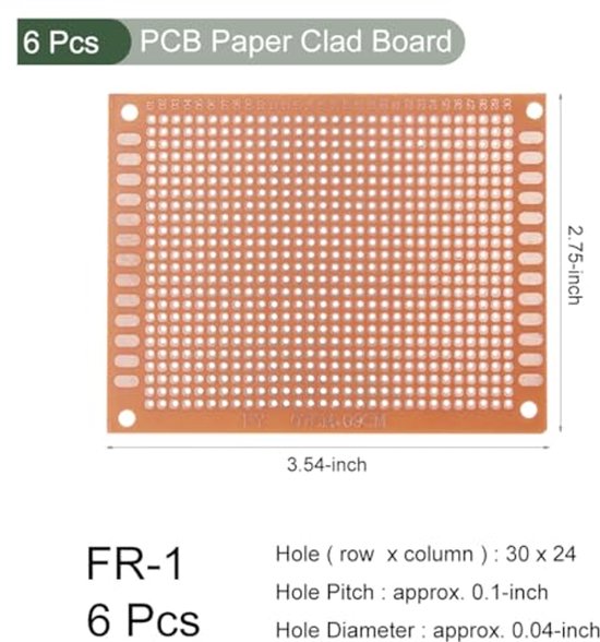 6 stuks printplaten gecoat met PCB-papier, zijdelingse printplaten ...