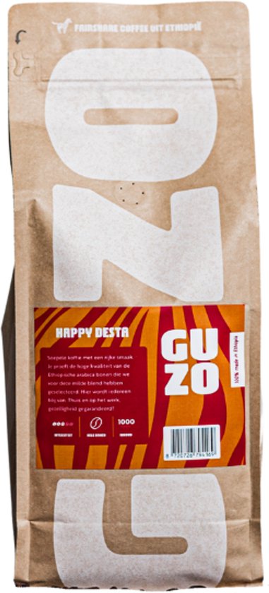GUZO Coffee 1000 gram Happy Desta koffiebonen - 100% Made in Ethiopia | bol
