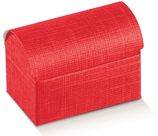 12 grote cadeau-doos ROOD schatkist-vorm traktatie-doos voor snoepjes ...