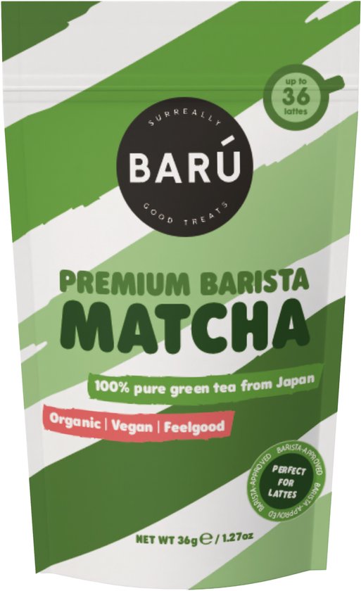 Barú Vegan Premium Barista Matcha Latte Poeder 36G | bol